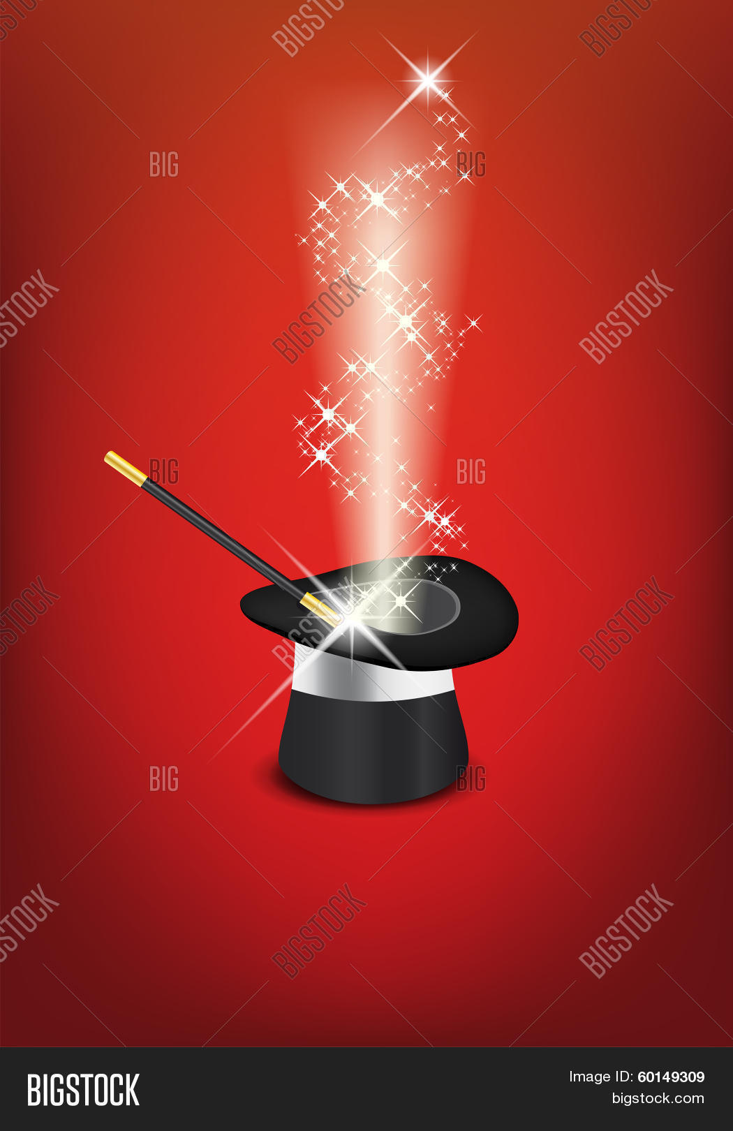 Magic Hat, Wand Shiny Vector & Photo (Free Trial) | Bigstock