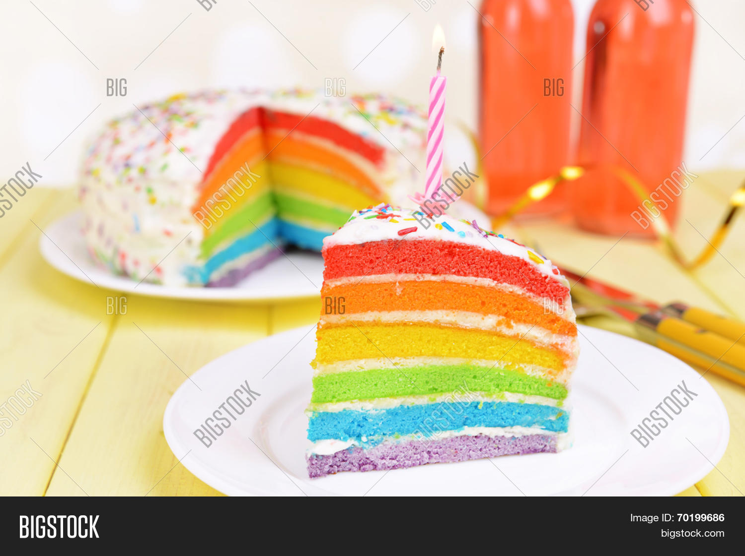 Delicious Rainbow Cake Image & Photo (Free Trial) | Bigstock