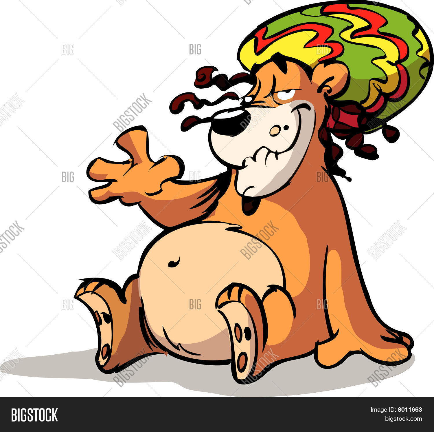 Rasta Bear Relaxing Vector & Photo (Free Trial) | Bigstock