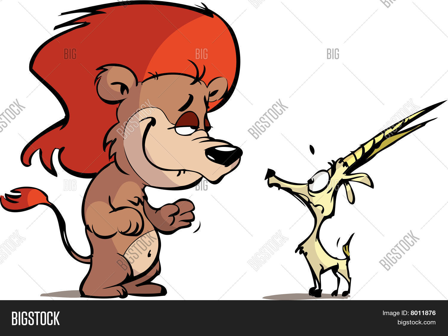 Lion Gazelle Vector & Photo (Free Trial) | Bigstock