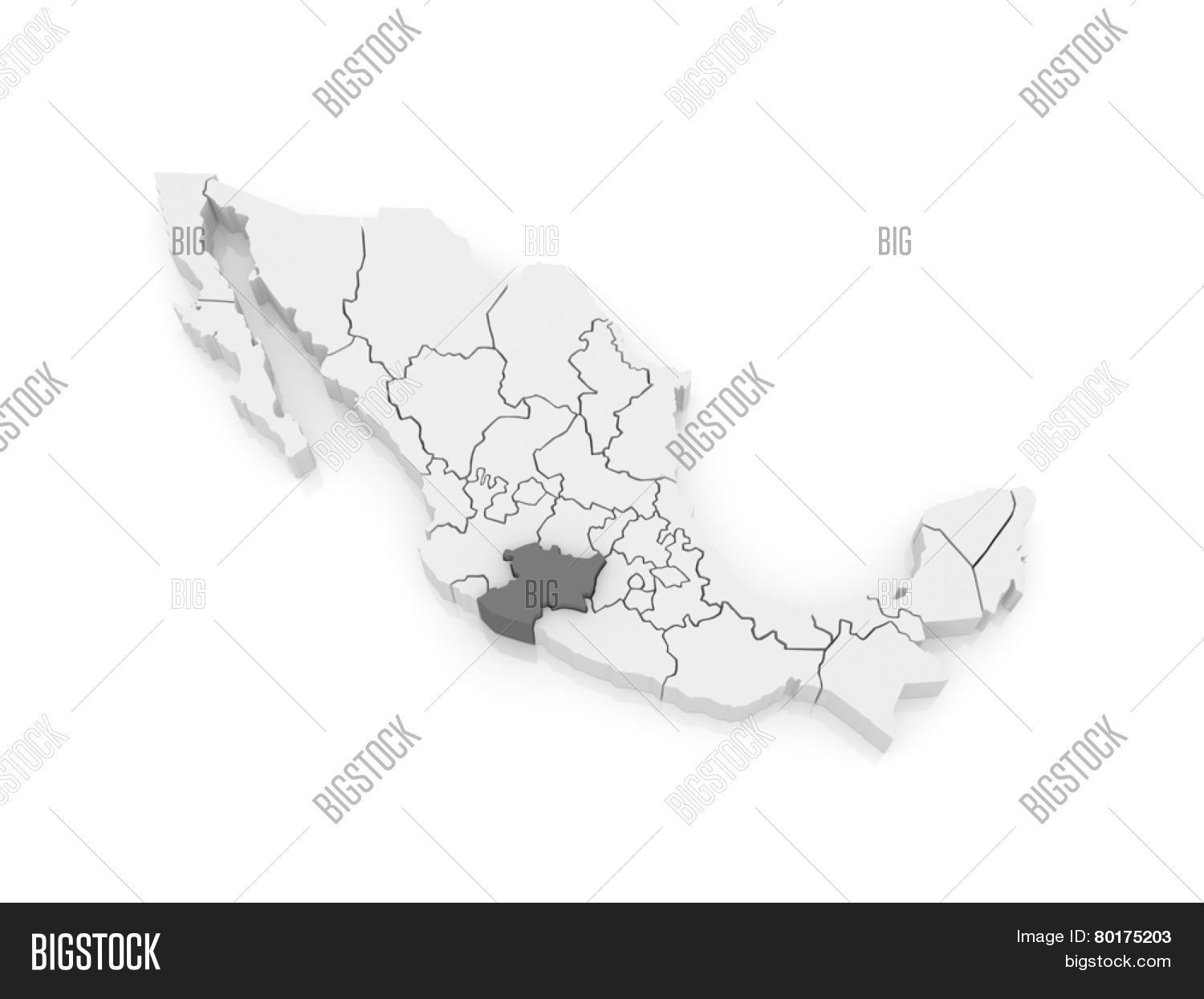 Map Michoacan. Mexico Image & Photo (Free Trial) | Bigstock