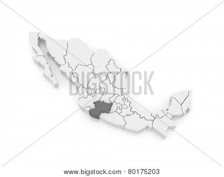Map Michoacan. Mexico Image & Photo (Free Trial) | Bigstock