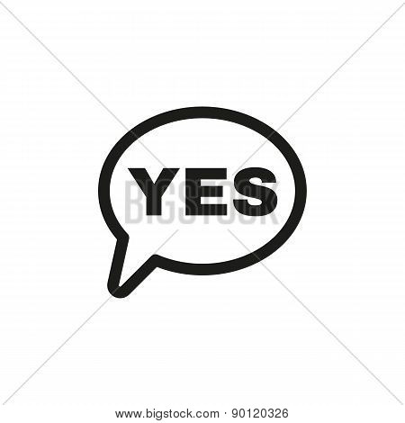 Yes Speech Bubble Vector & Photo (Free Trial) | Bigstock