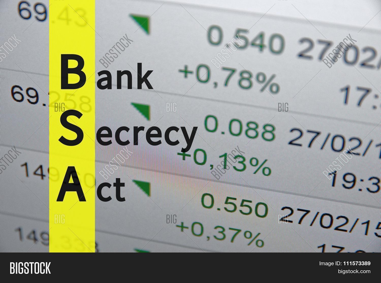 Bank Secrecy Act Image & Photo (Free Trial) | Bigstock