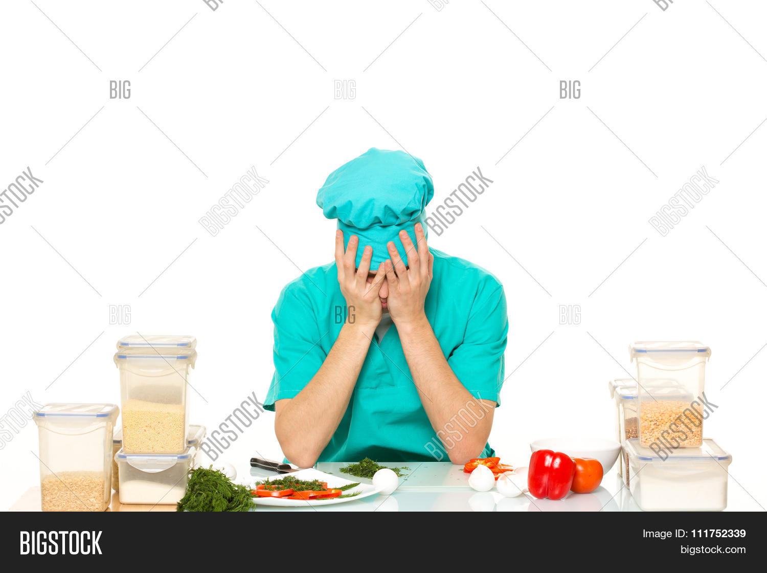 Scared Cook Man Image & Photo (Free Trial) | Bigstock