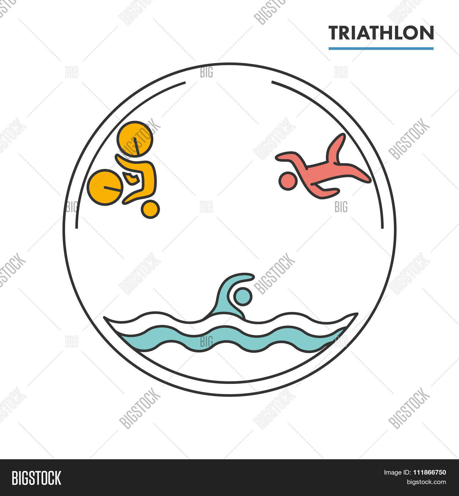 Triathlon Logo Icon. Vector & Photo (Free Trial) | Bigstock