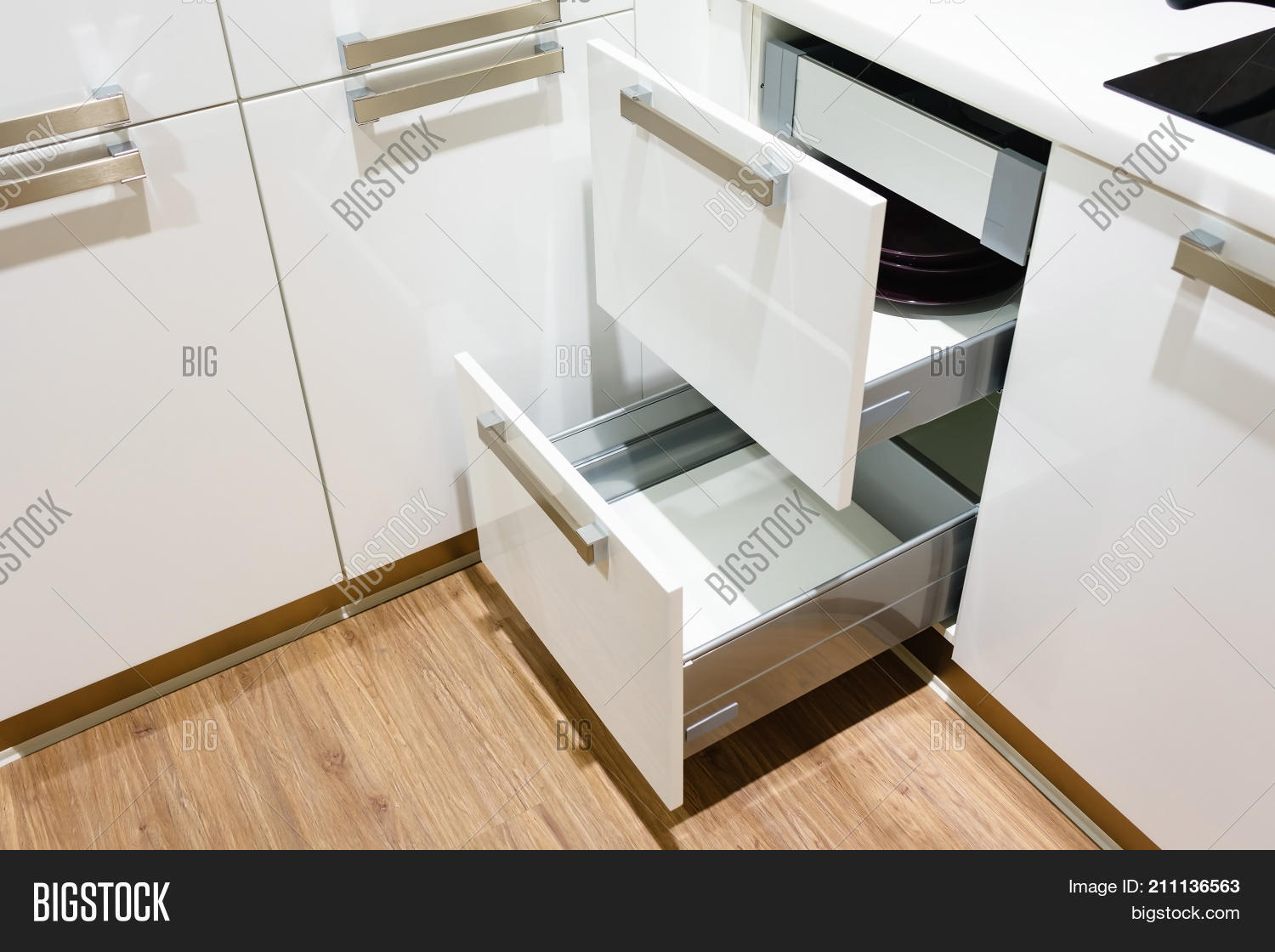Opened Kitchen Drawer Image & Photo (Free Trial) | Bigstock
