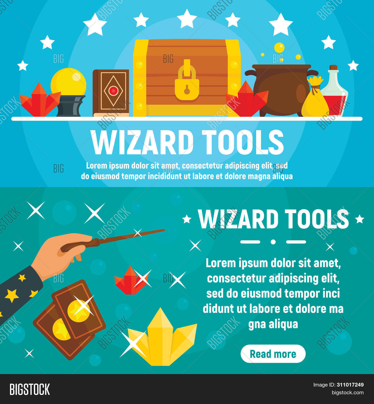 Wizard Tools Banner Image & Photo (Free Trial) | Bigstock