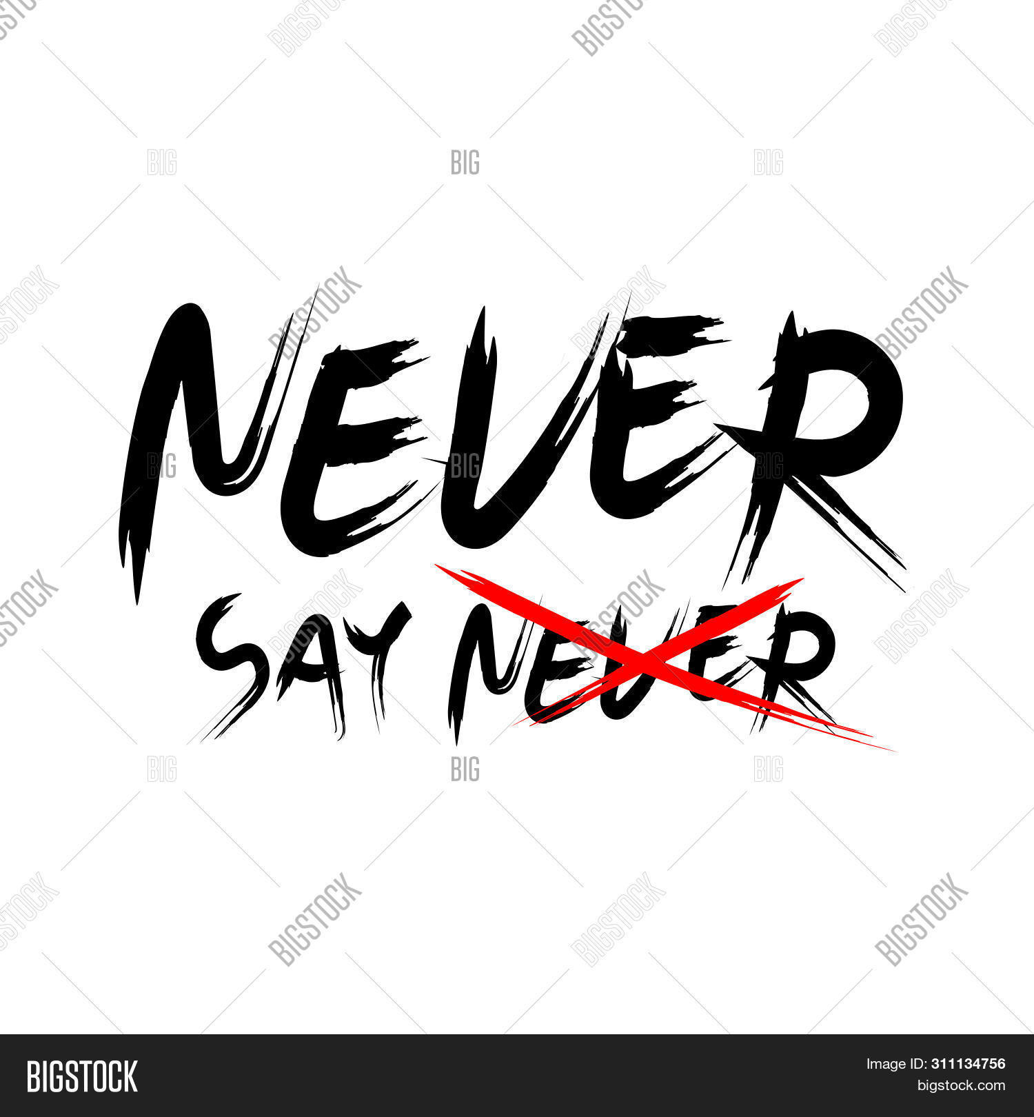 Never Say Never Vector & Photo (Free Trial) | Bigstock