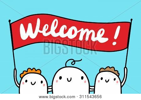Welcome Hand Drawn Vector & Photo (Free Trial) | Bigstock