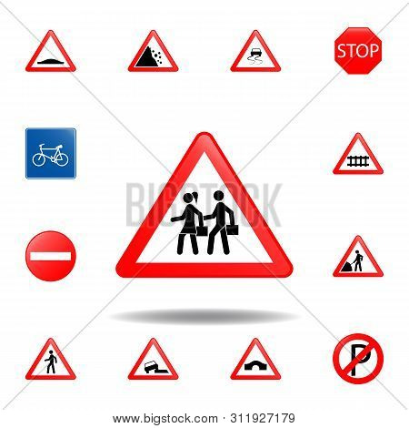 School Crossing Icon Vector & Photo (Free Trial) | Bigstock