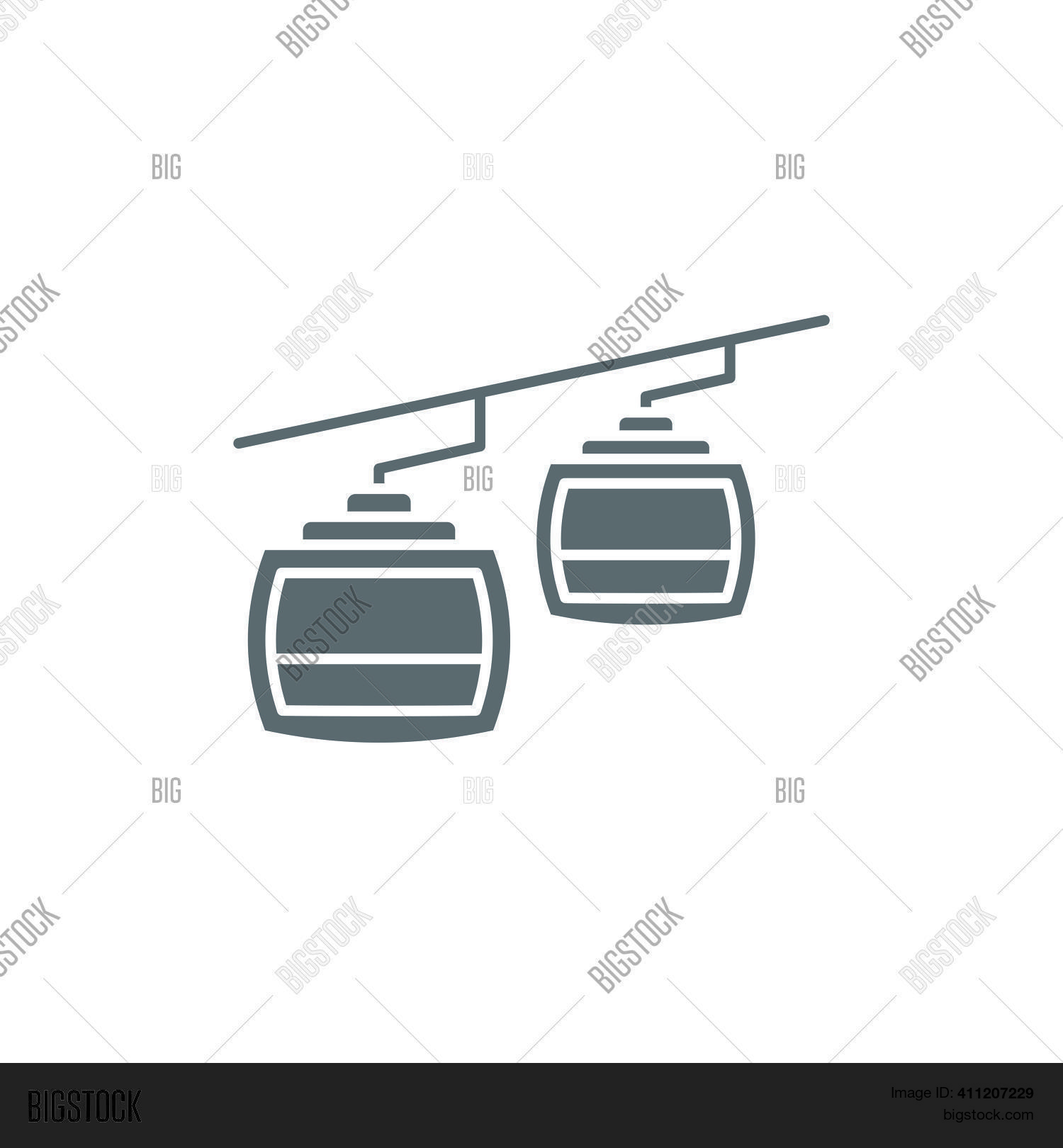 Cable Car Outline Vector & Photo (Free Trial) | Bigstock