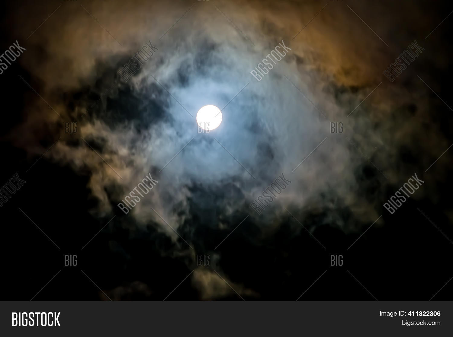 Full Blue Moon, Behind Image & Photo (Free Trial) | Bigstock
