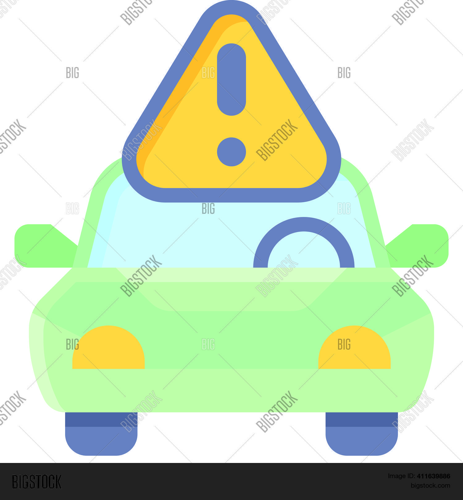 Car Warning Sign Icon Vector & Photo (Free Trial) | Bigstock