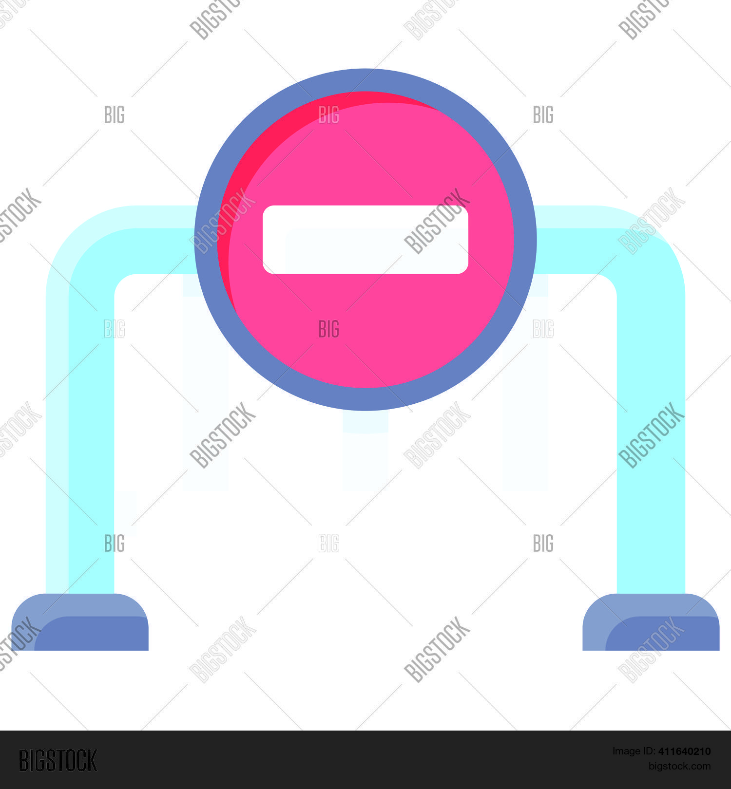No Entry Barrier Icon Vector & Photo (Free Trial) | Bigstock