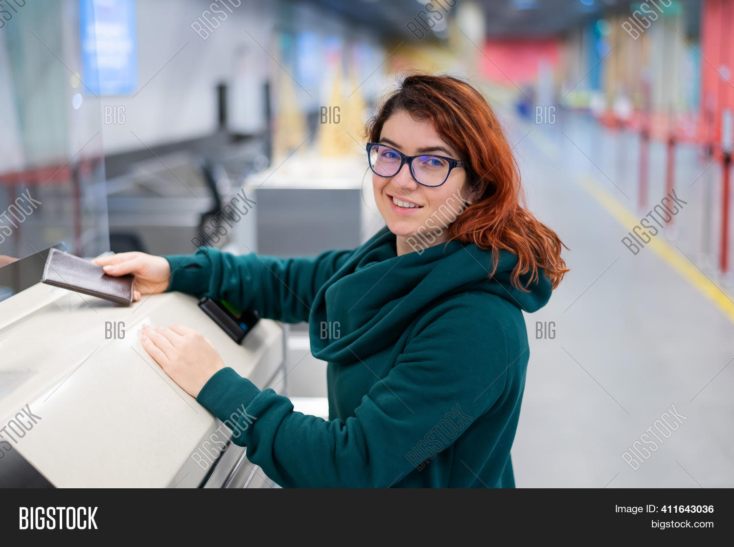 Woman Check- Counter Image & Photo (Free Trial) | Bigstock