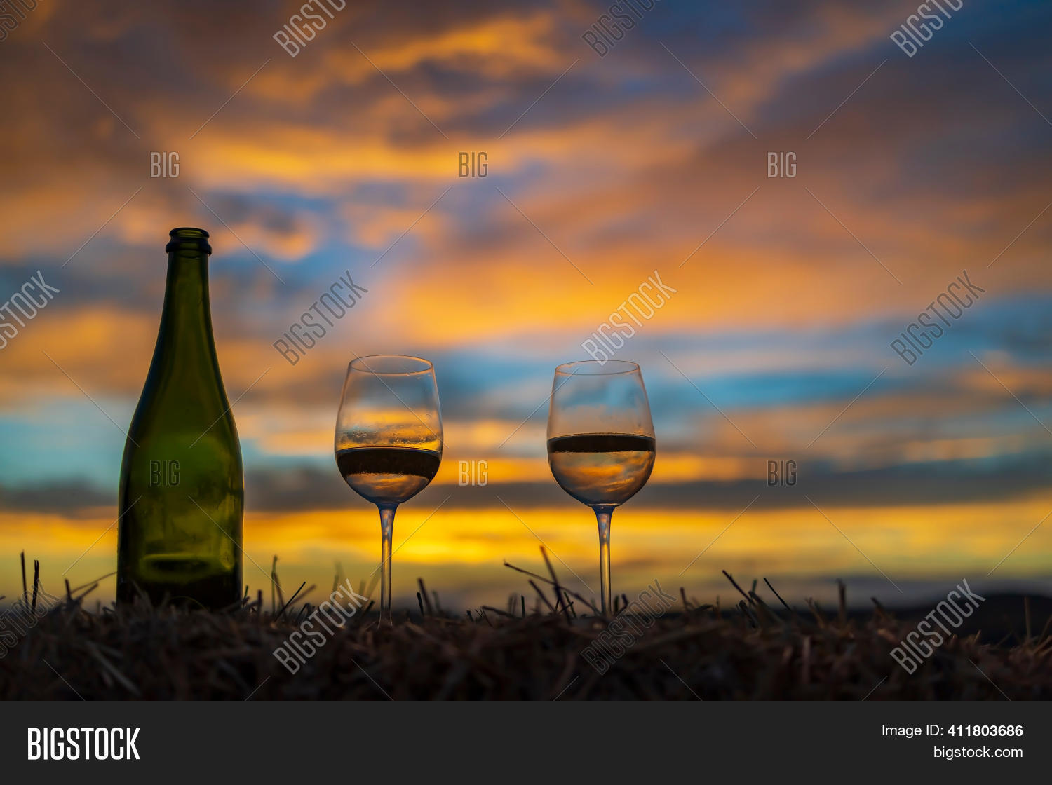 Glass Wine Sunset Late Image & Photo (Free Trial) | Bigstock