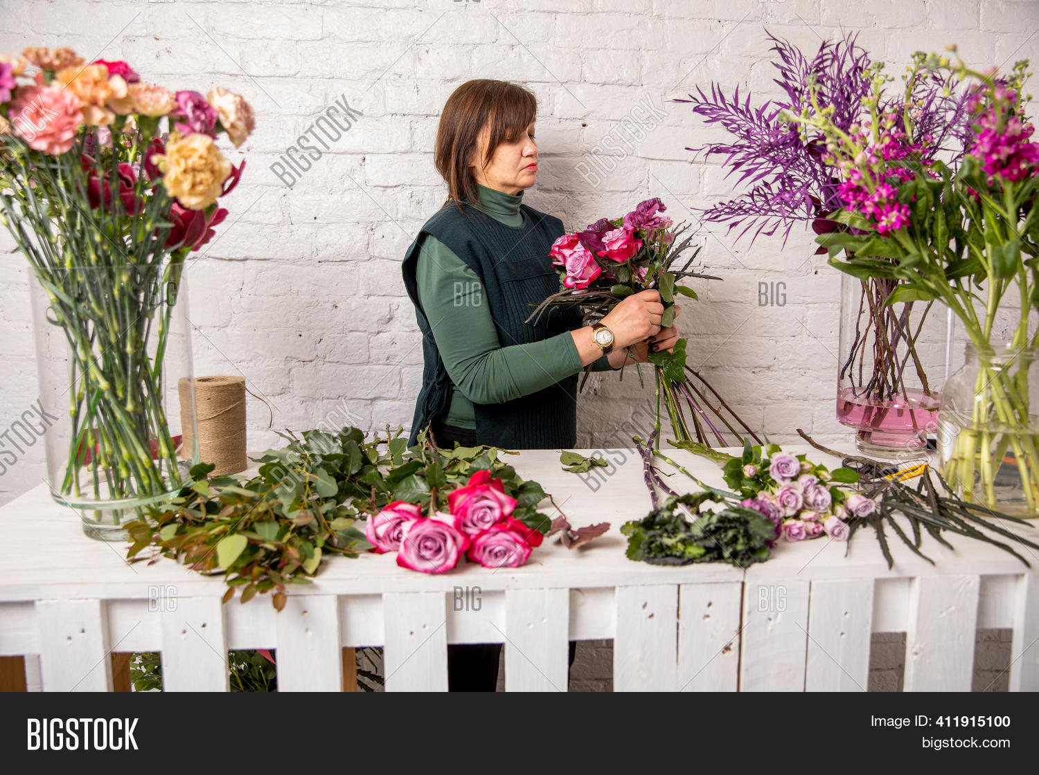 Florist Workplace On Image & Photo (Free Trial) | Bigstock