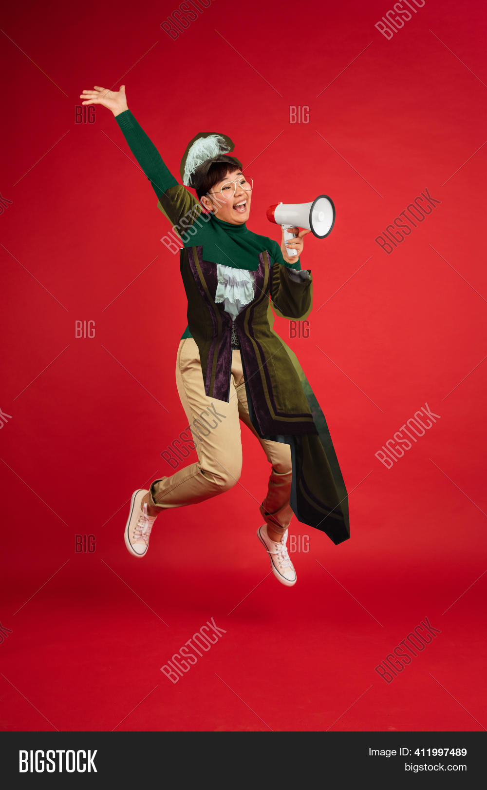 Asian Woman Megaphone Image & Photo (Free Trial) | Bigstock