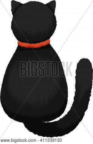 Black Cat Back View Image & Photo (Free Trial) | Bigstock