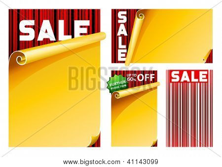 Yellow Red Sale Sign Vector & Photo (Free Trial) | Bigstock