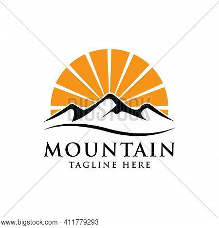 Mountain Sunset Logo Vector & Photo (Free Trial) | Bigstock