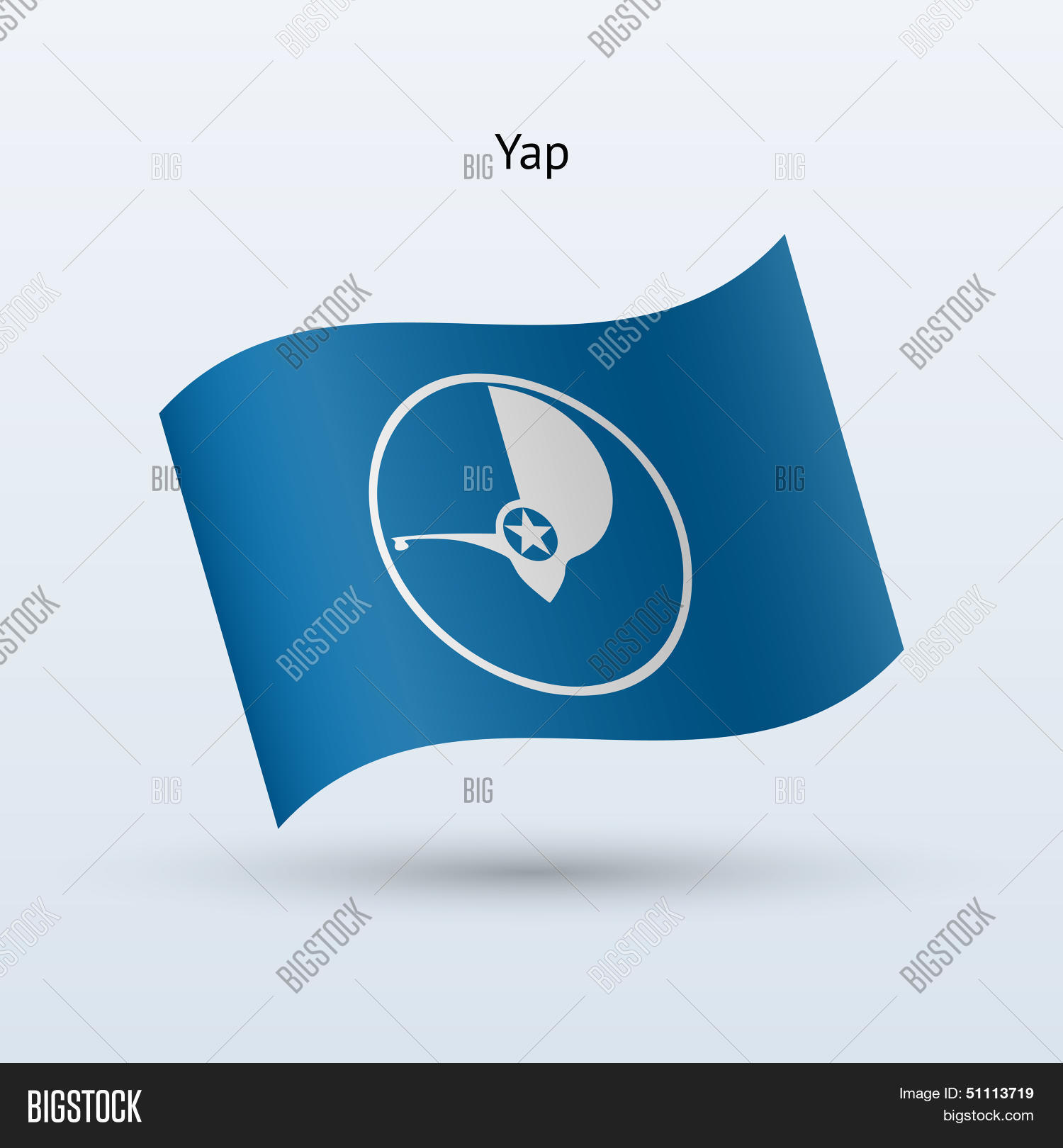 Yap Flag Waving Form Vector & Photo (Free Trial) | Bigstock