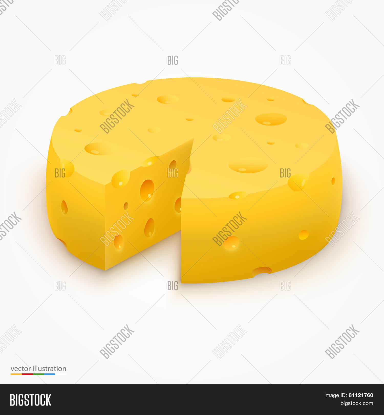 Wheel Cheese. Vector Vector & Photo (Free Trial) | Bigstock
