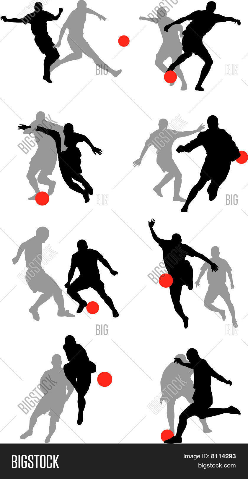 Dynamic Soccer Poses Vector & Photo (Free Trial) | Bigstock