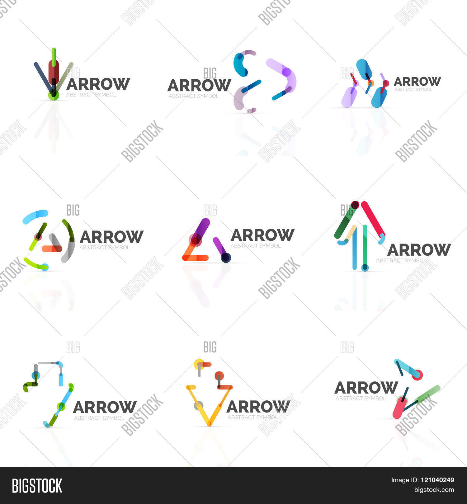 Set Linear Arrow Image & Photo (Free Trial) | Bigstock