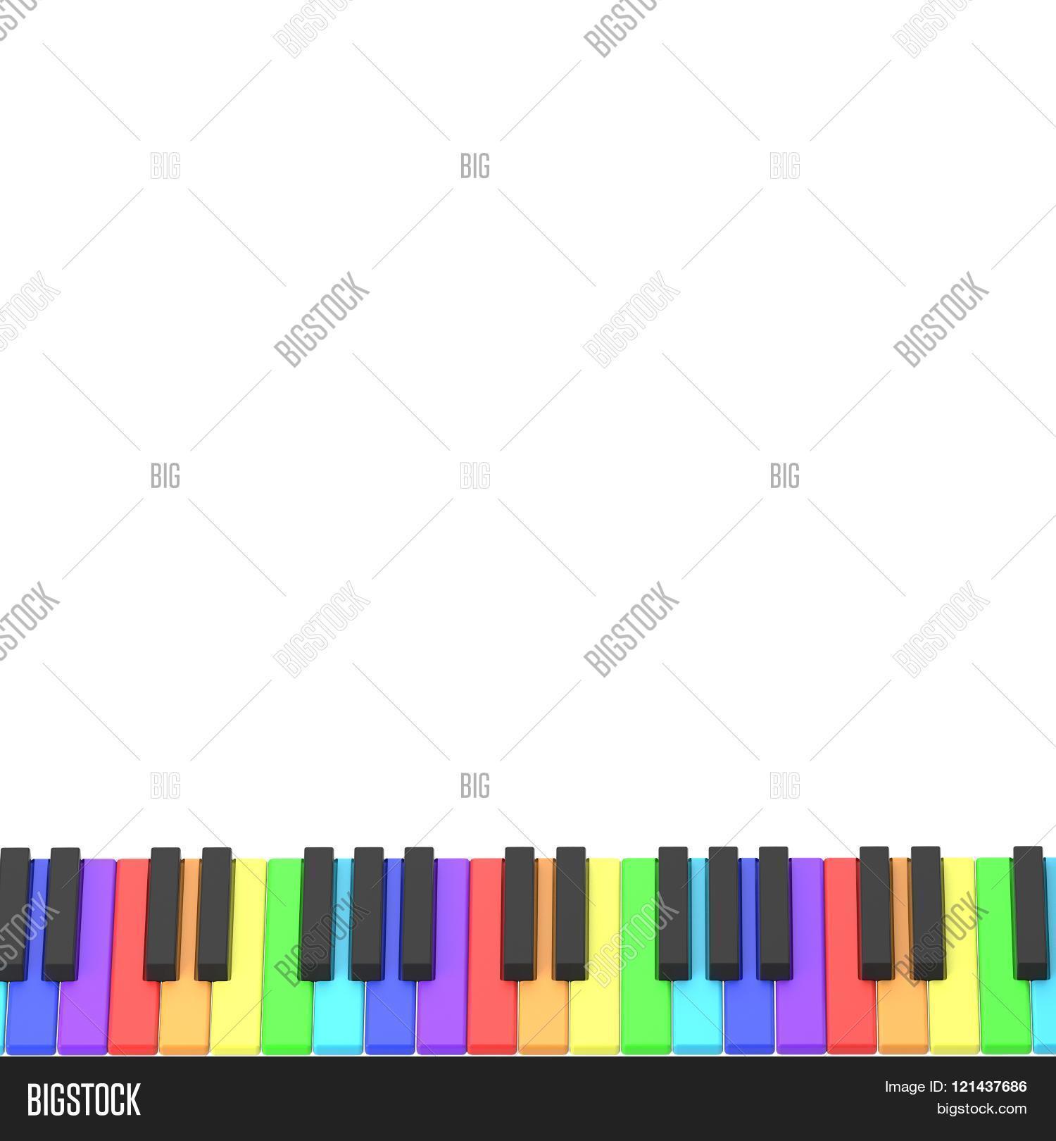 Piano Keyboard Rainbow Image & Photo (Free Trial) | Bigstock