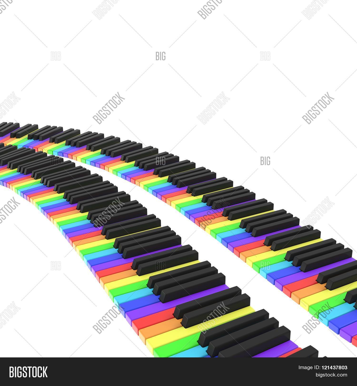Piano Keyboard Rainbow Image & Photo (Free Trial) | Bigstock
