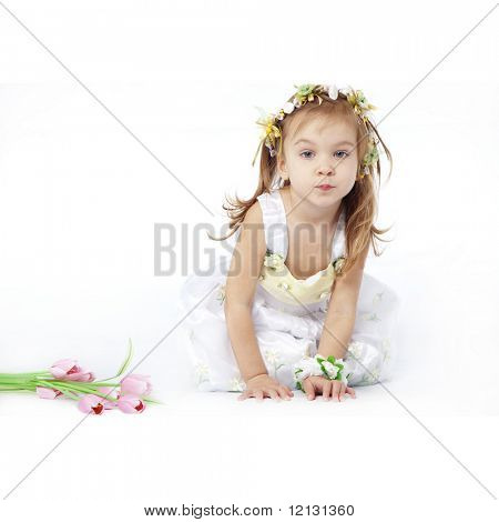 Little Girl Spring Image & Photo (Free Trial) | Bigstock