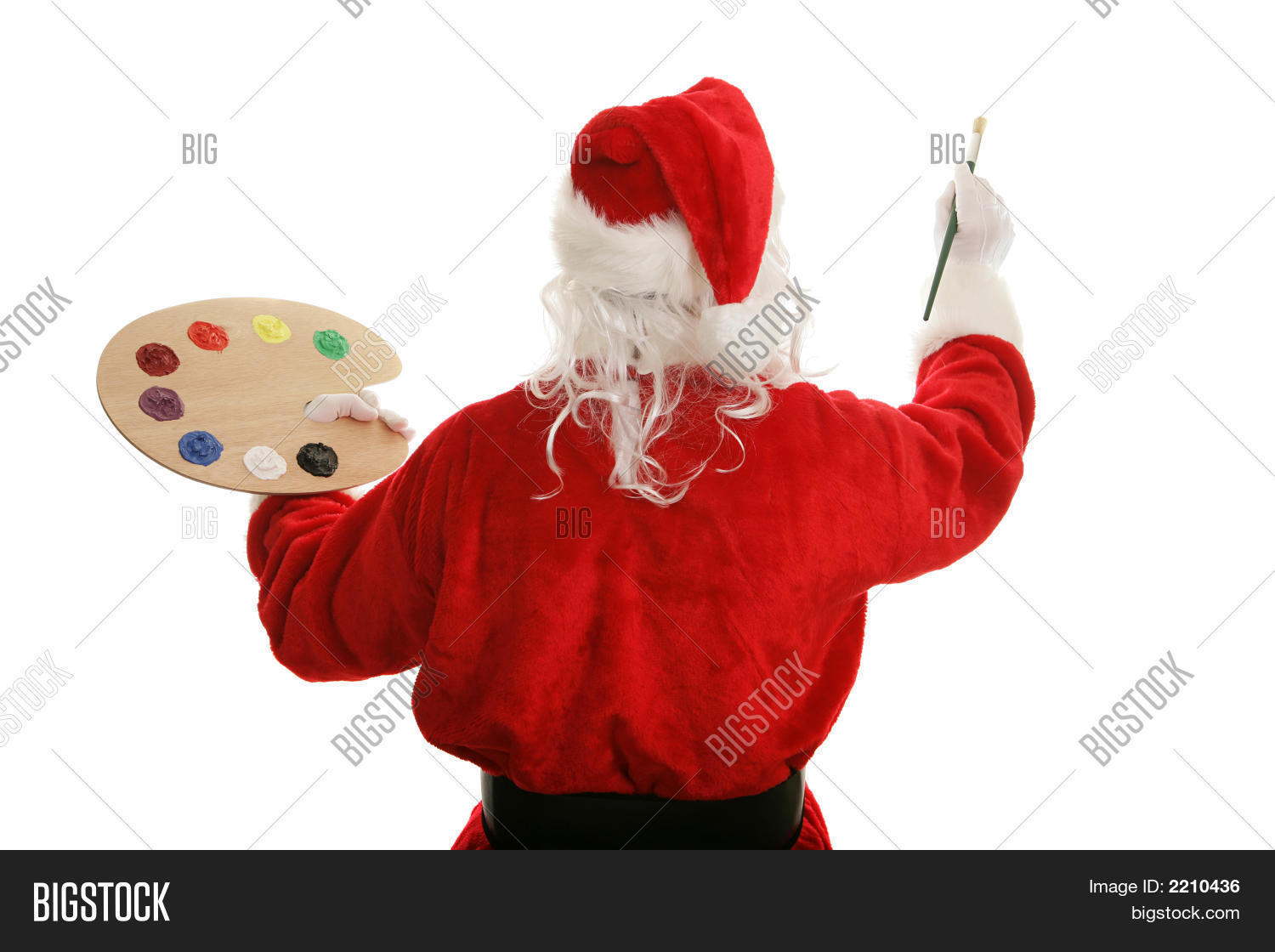 Artist Santa Painting Image & Photo (Free Trial) | Bigstock