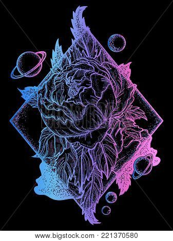 Esoteric Rose Tattoo Vector & Photo (Free Trial) | Bigstock