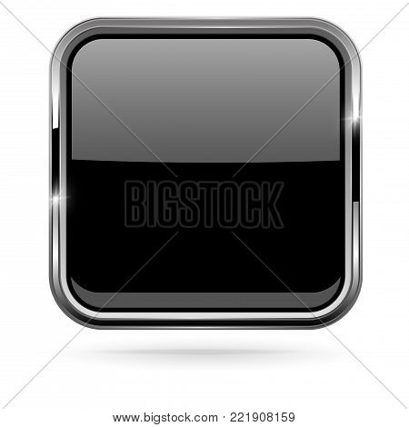 3d Square Button Vector