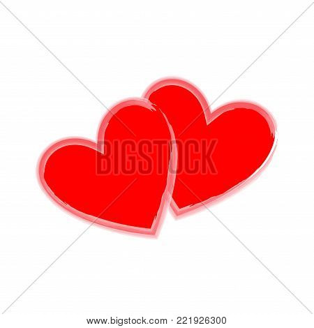 Two Red Love Hearts Joined Images, Illustrations & Vectors (Free ...