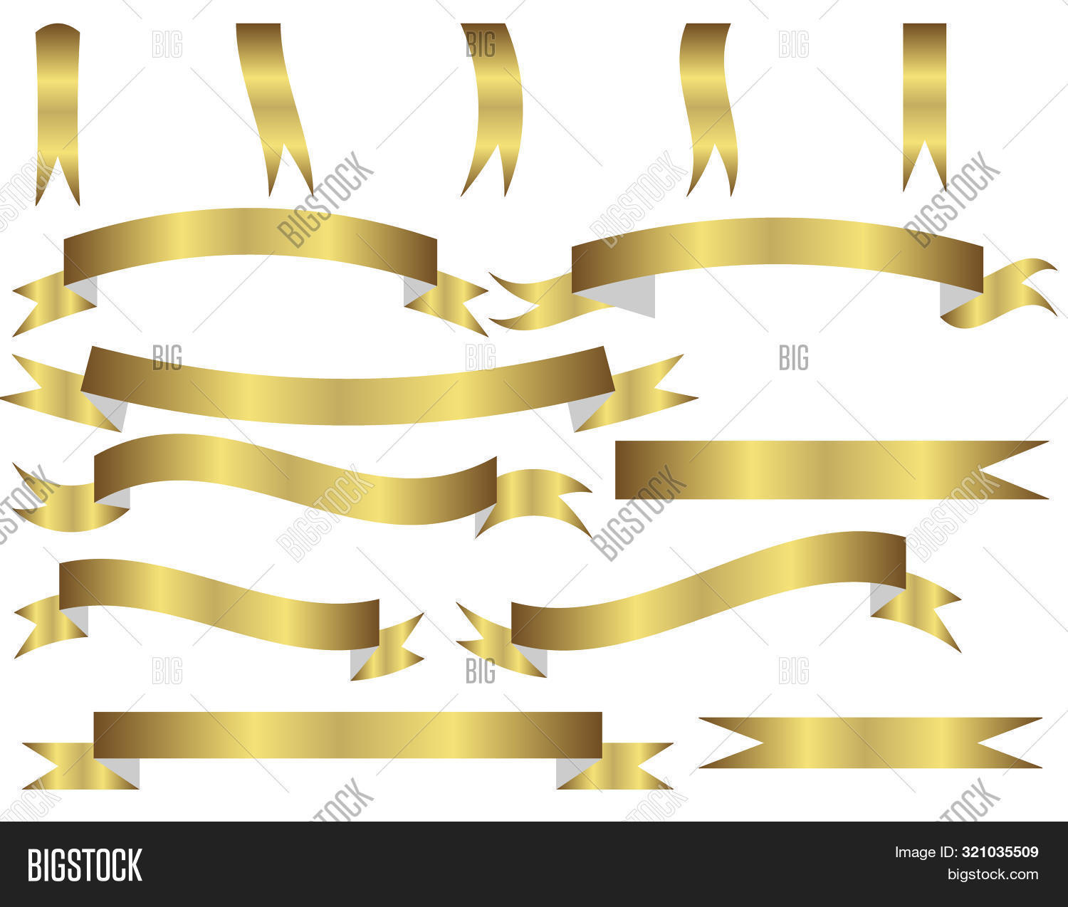 Set Flat Gold Image & Photo (Free Trial) | Bigstock