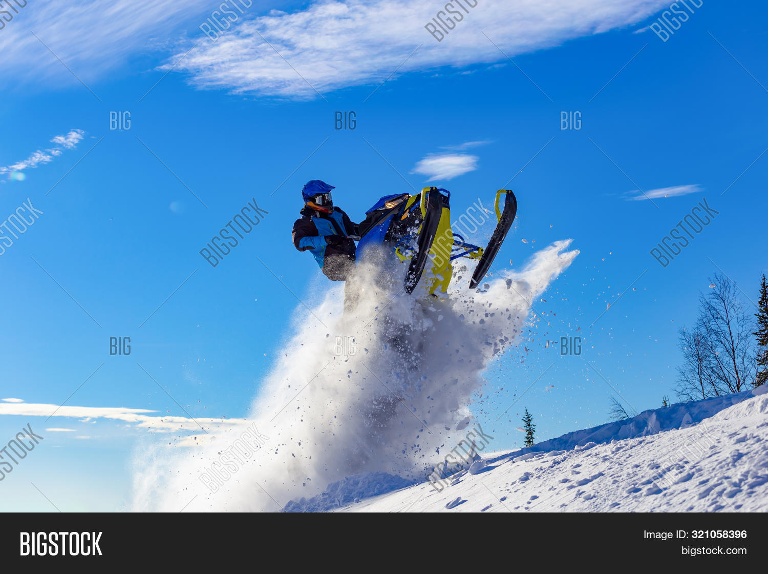 Snowmobile Jump. Image & Photo (Free Trial) | Bigstock