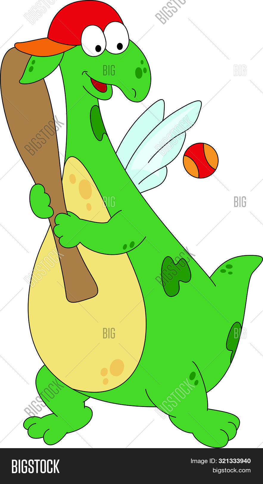 Cartoon Green Dragon Vector & Photo (Free Trial) | Bigstock