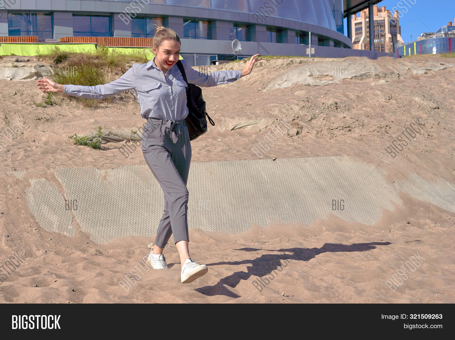 Happy Girl Runs Down Image & Photo (Free Trial) | Bigstock