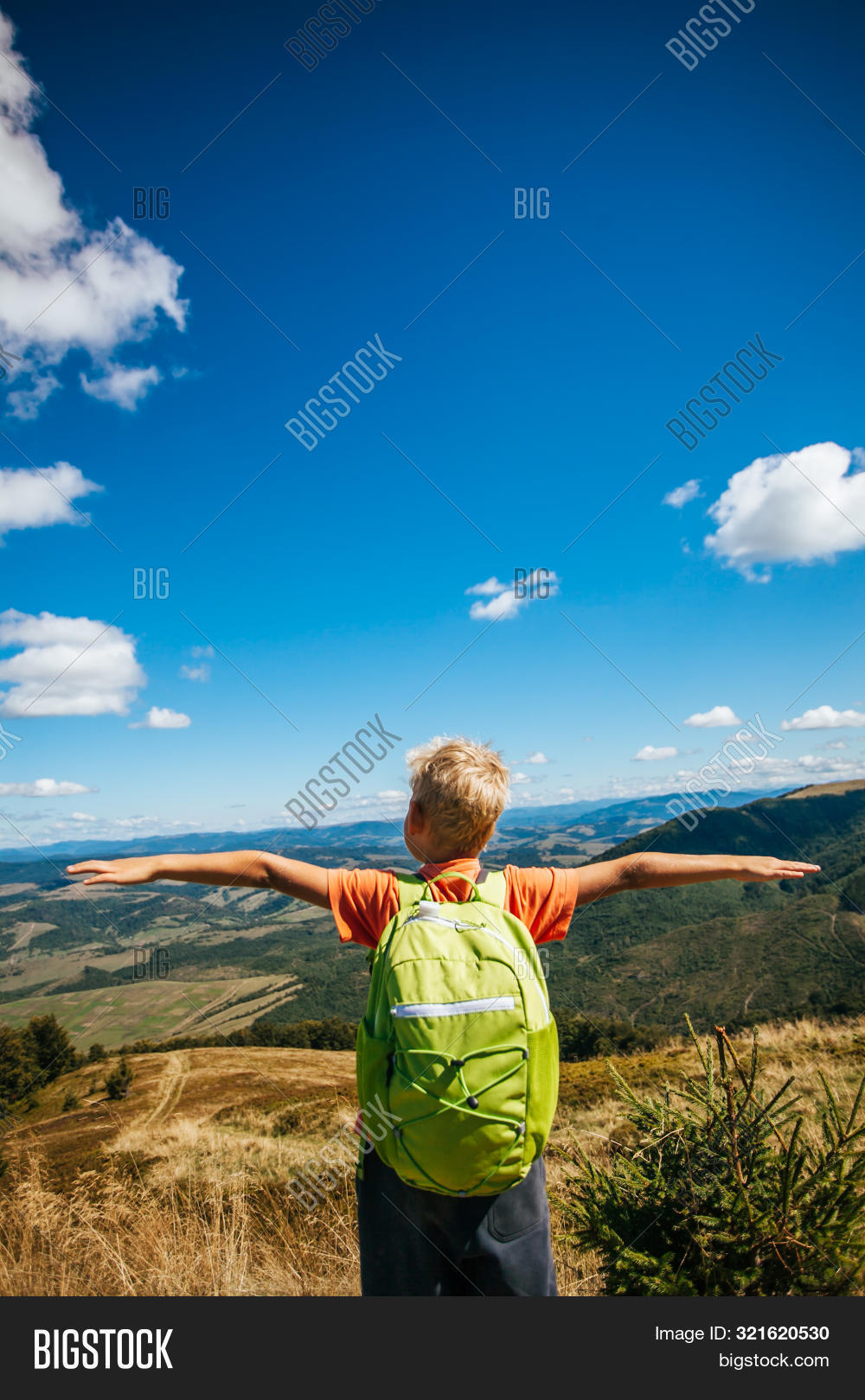 Little Boy Backpack Image & Photo (Free Trial) | Bigstock