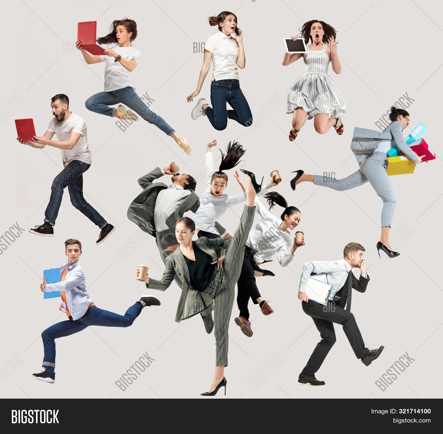 Happy Office Workers Image & Photo (Free Trial) | Bigstock