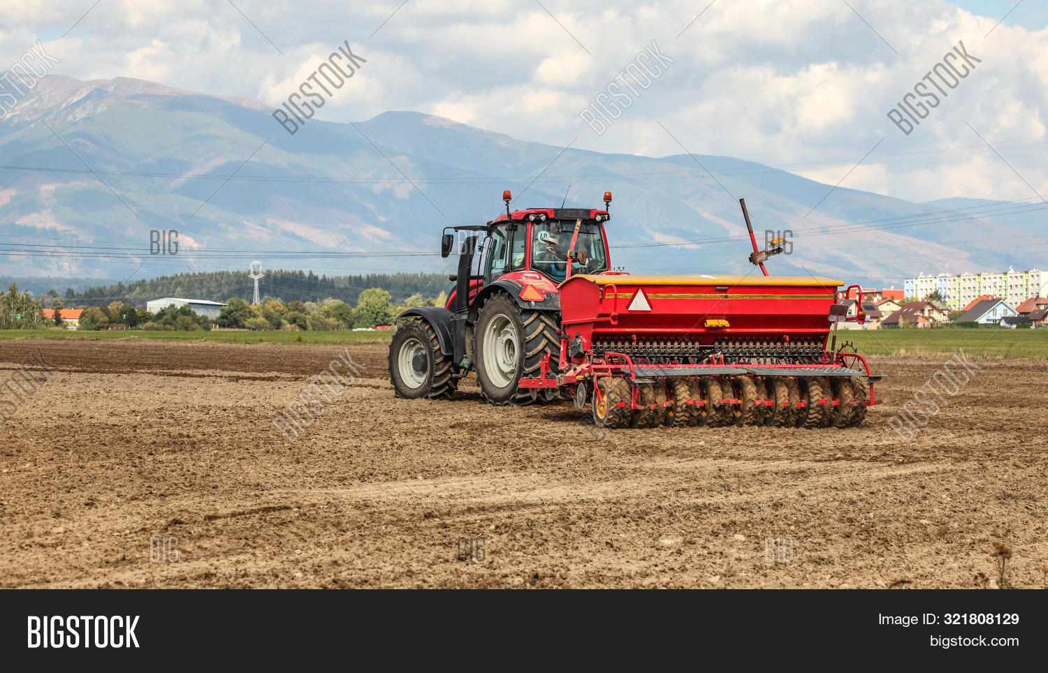 Red Tractor Pulling Image & Photo (Free Trial) | Bigstock