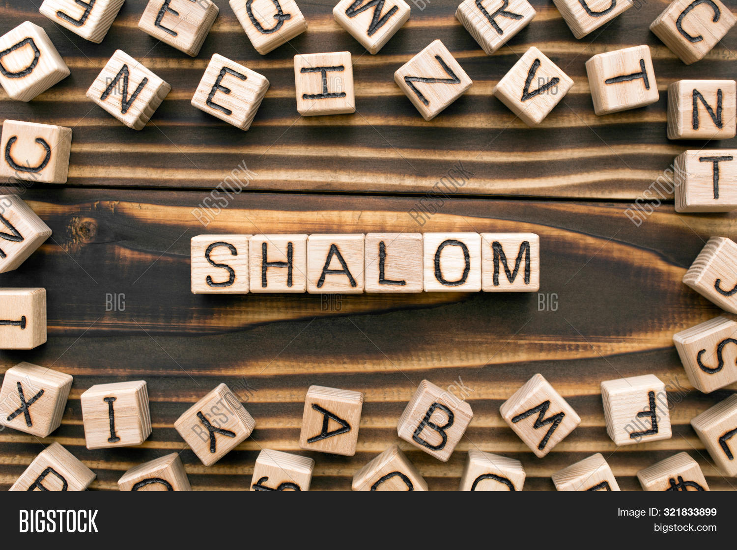 Shalom - Word Wooden Image & Photo (Free Trial) | Bigstock