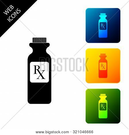 Pill Bottle Rx Sign Vector & Photo (Free Trial) | Bigstock