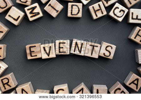 Word Events Wooden Image & Photo (Free Trial) | Bigstock