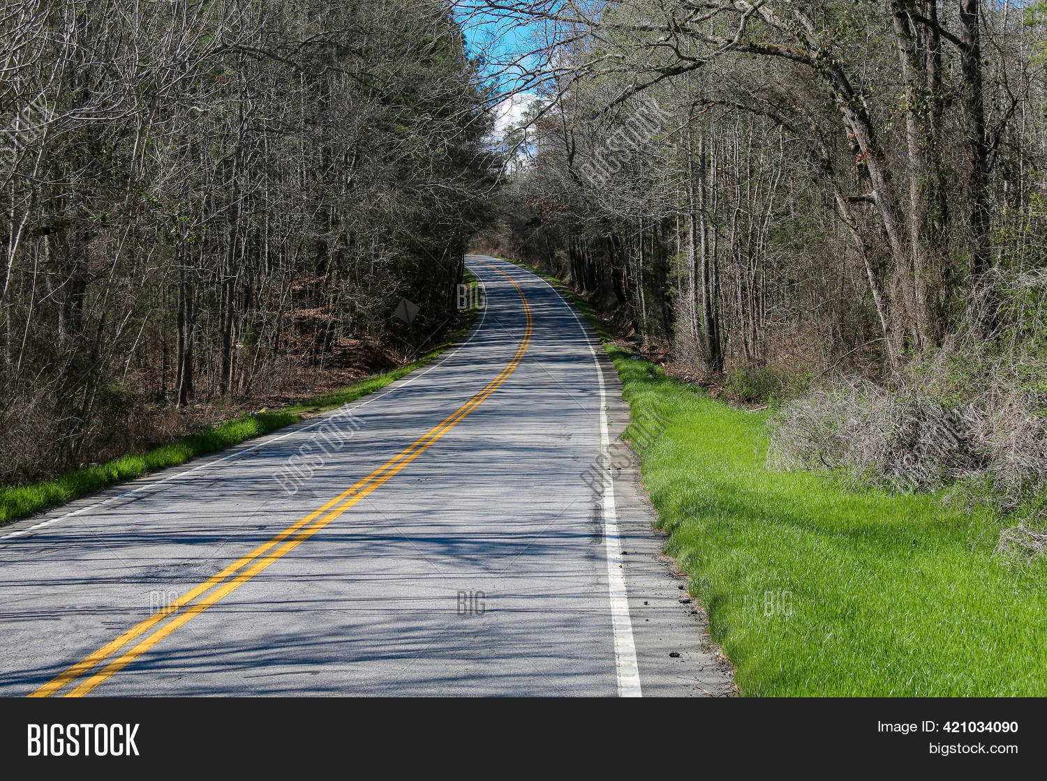 Curving Single Lane Image & Photo (Free Trial) | Bigstock