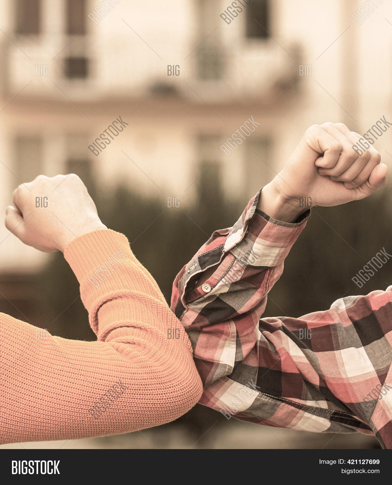 Elbows Bump. Health Image & Photo (Free Trial) | Bigstock