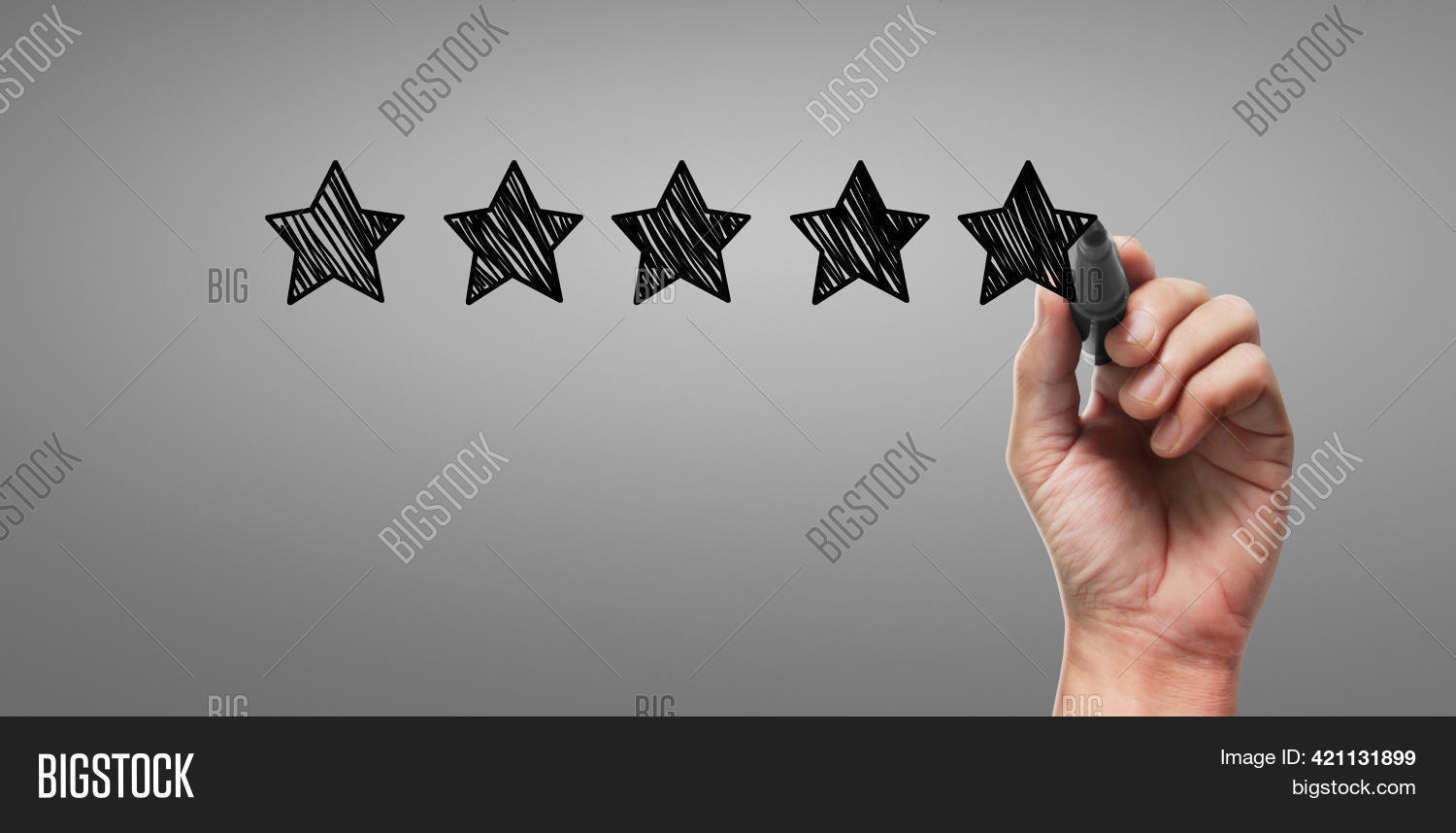 Hand Draw Five Star Image & Photo (Free Trial) | Bigstock